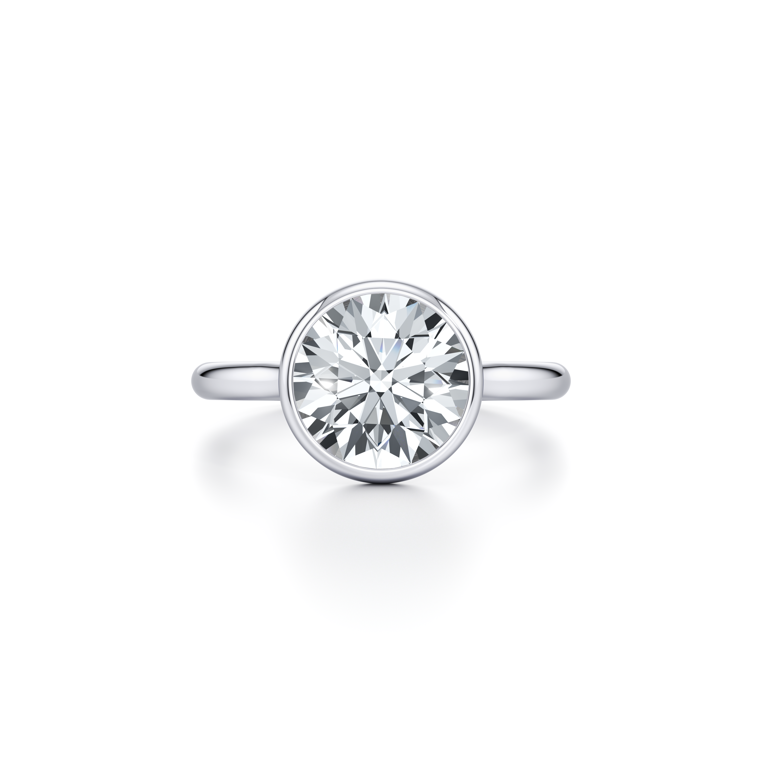 Elle Bezel Solitaire Lab Diamond Engagement Ring | Jean Dousset