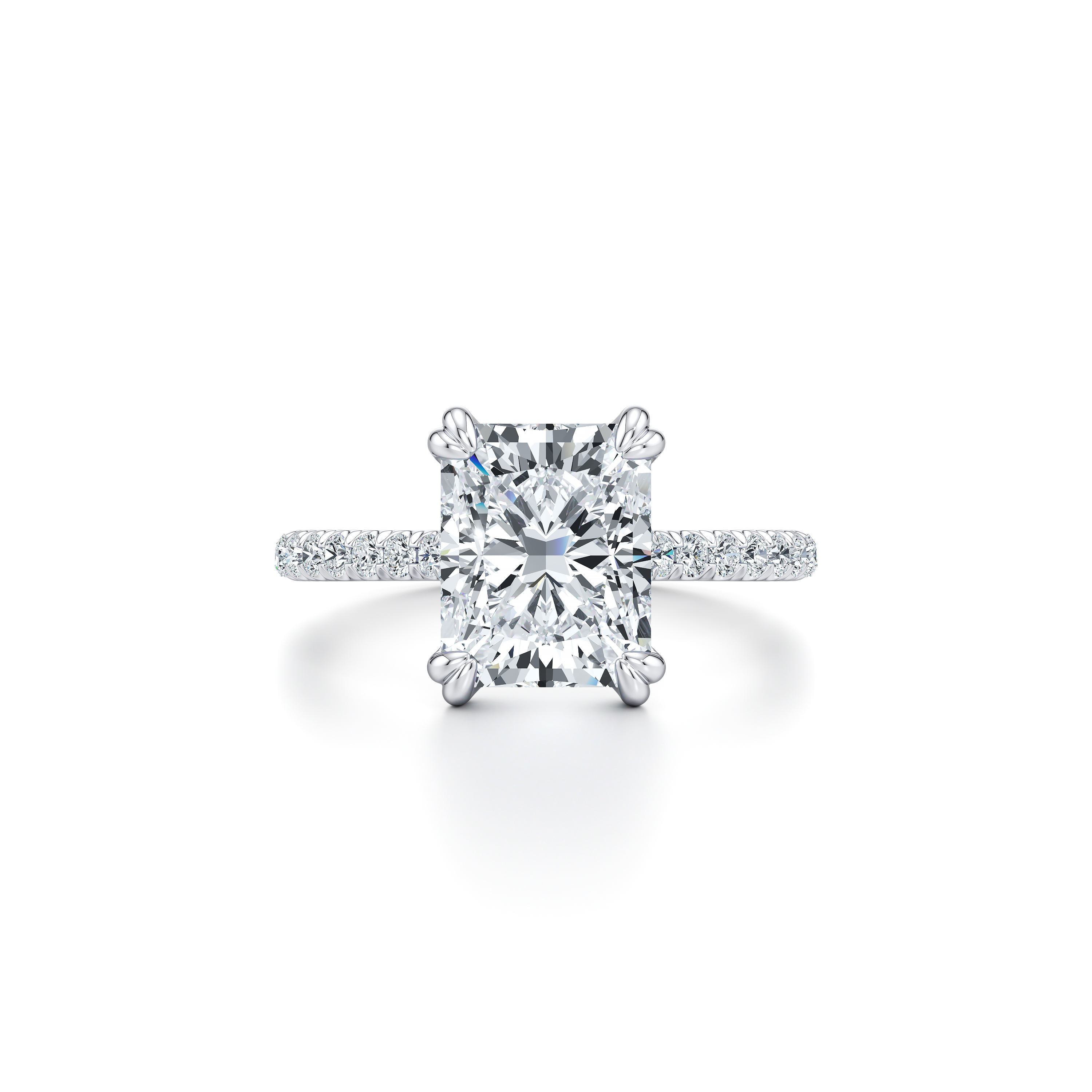 Elle Radiant Solitaire Lab Diamond Engagement Ring | Jean Dousset