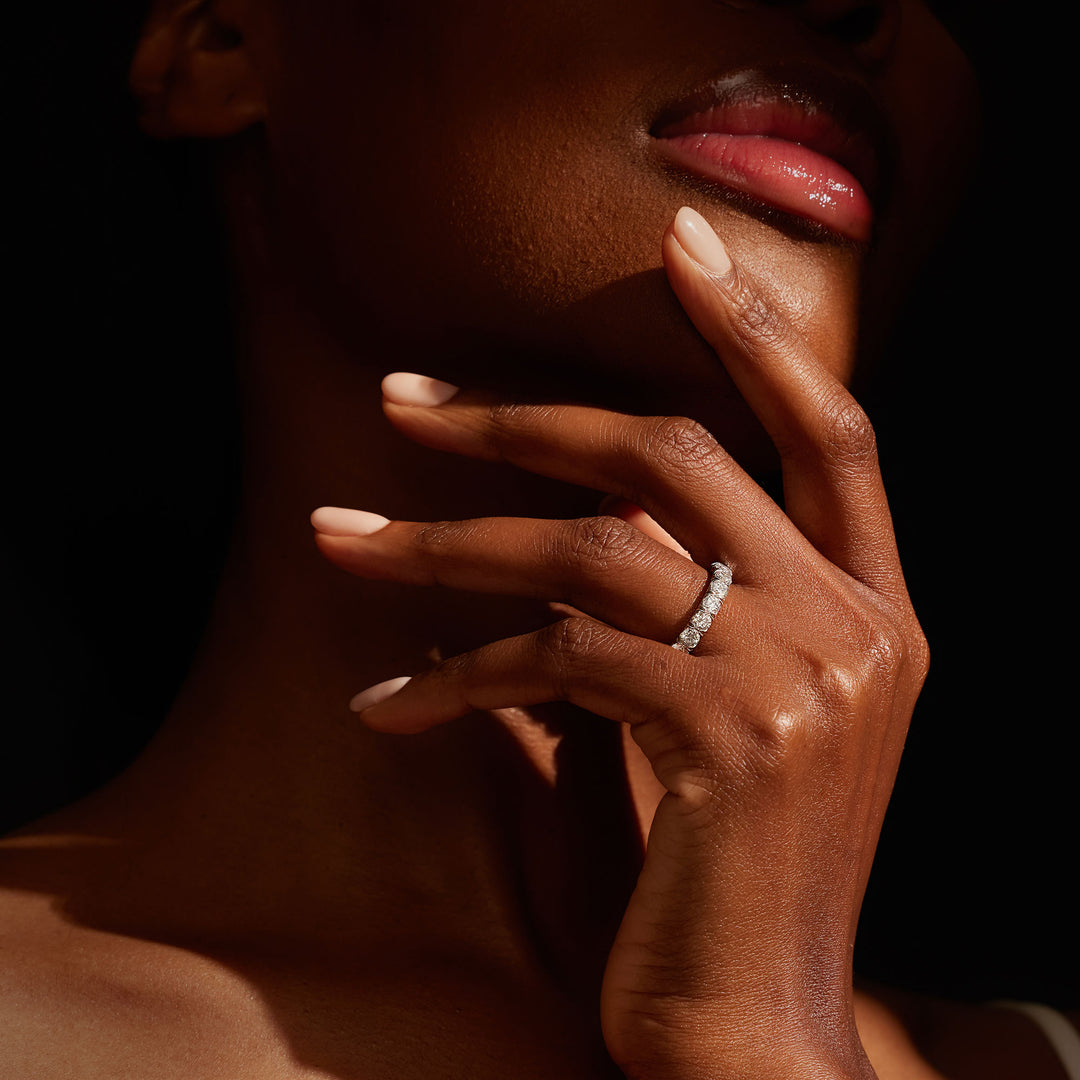 Audrey Large Lab Diamond Eternity Band | Jean Dousset