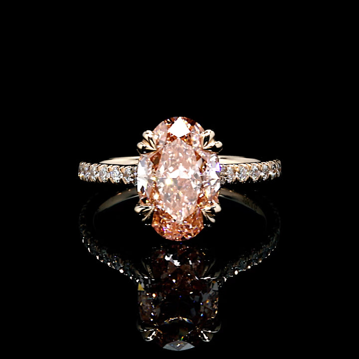 Elle Oval Solitaire Lab Diamond Engagement Ring | Jean Dousset